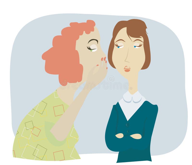 Chisme de las mujeres ilustración del vector. Ilustración de blusa ...