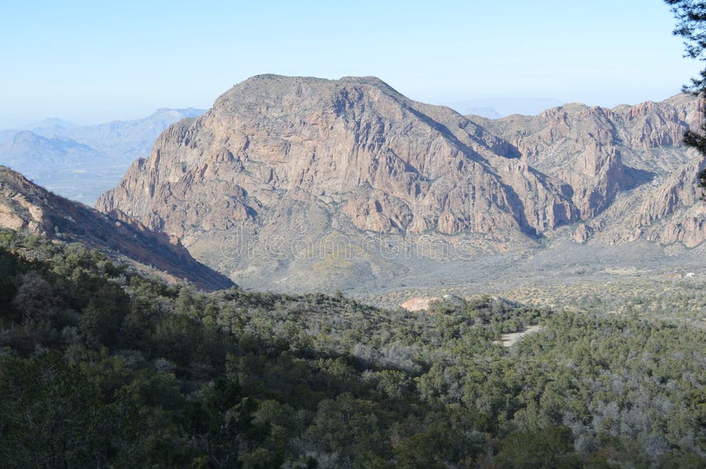 Chisos Basin in Big Bend National Park Stock Photo - Image of looking ...