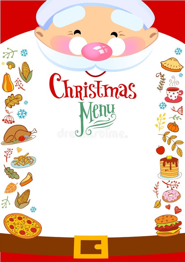 Border Christmas Dinner Menu Stock Illustrations – 76 Border Christmas ...