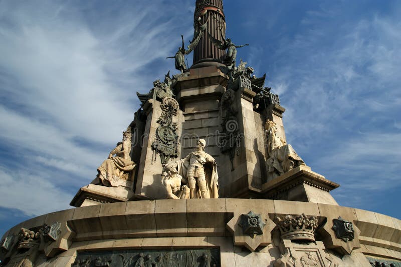 Chistopher Columbus Monument in Barcelona Stock Image - Image of europe ...
