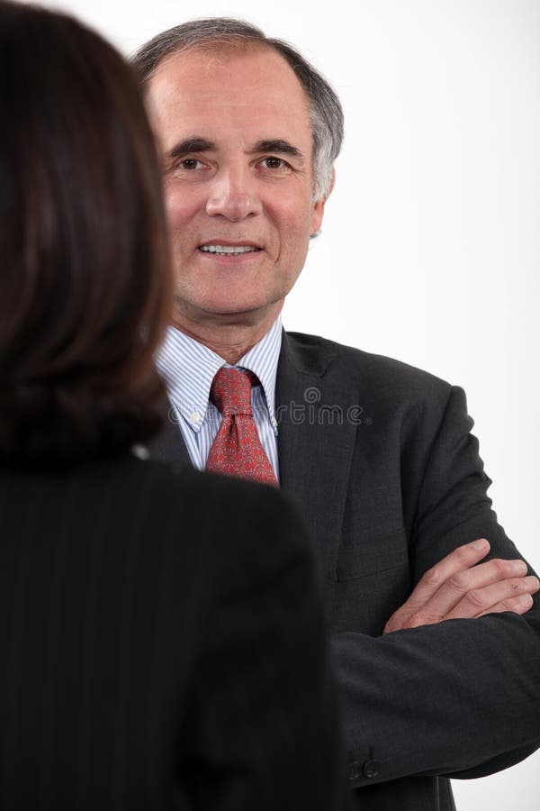 Chit Chat between Two Executives. Stock Photo - Image of business ...