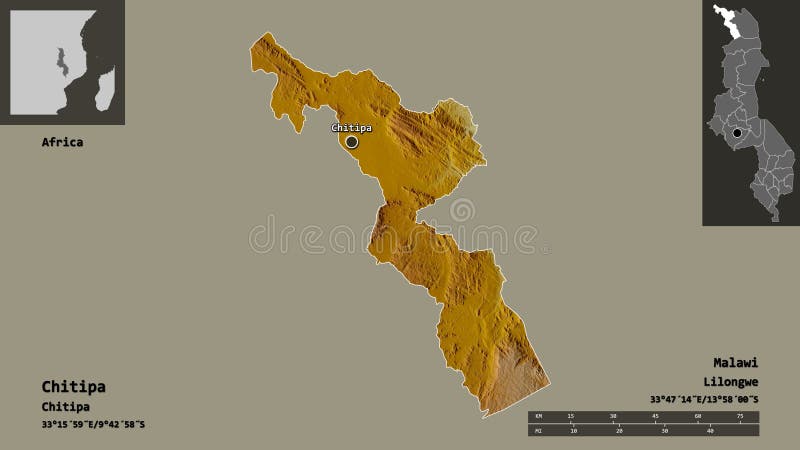 Chitipa, District of Malawi,. Previews. Relief Stock Illustration ...