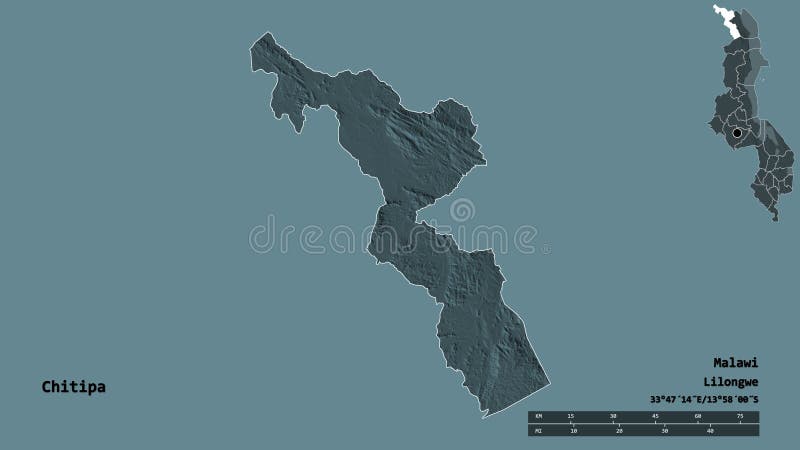 Chitipa, District of Malawi, Zoomed. Administrative Stock Illustration ...