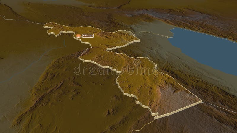 Chitipa, Malawi - Extruded with Capital. Relief Stock Illustration ...