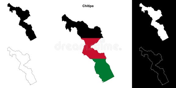 Chitipa outline map stock vector. Illustration of area - 356520609