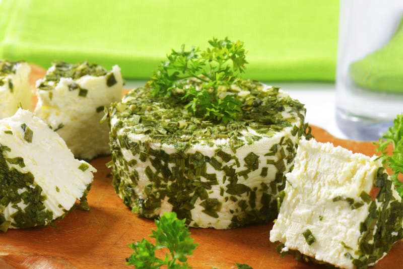 Chives cheese stock image. Image of studio, goat, detail - 58188963