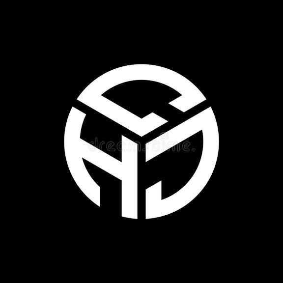 CHJ Letter Logo Design on Black Background. CHJ Creative Initials ...