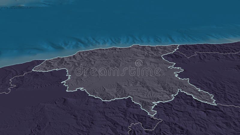 Chlef, Algeria - Outlined. Administrative Stock Illustration ...