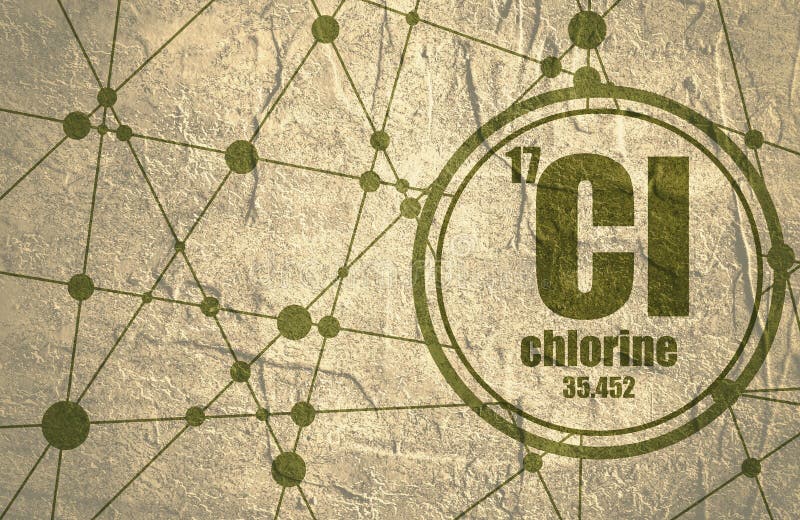 Chloor chemisch element stock illustratie. Illustration of grafisch ...