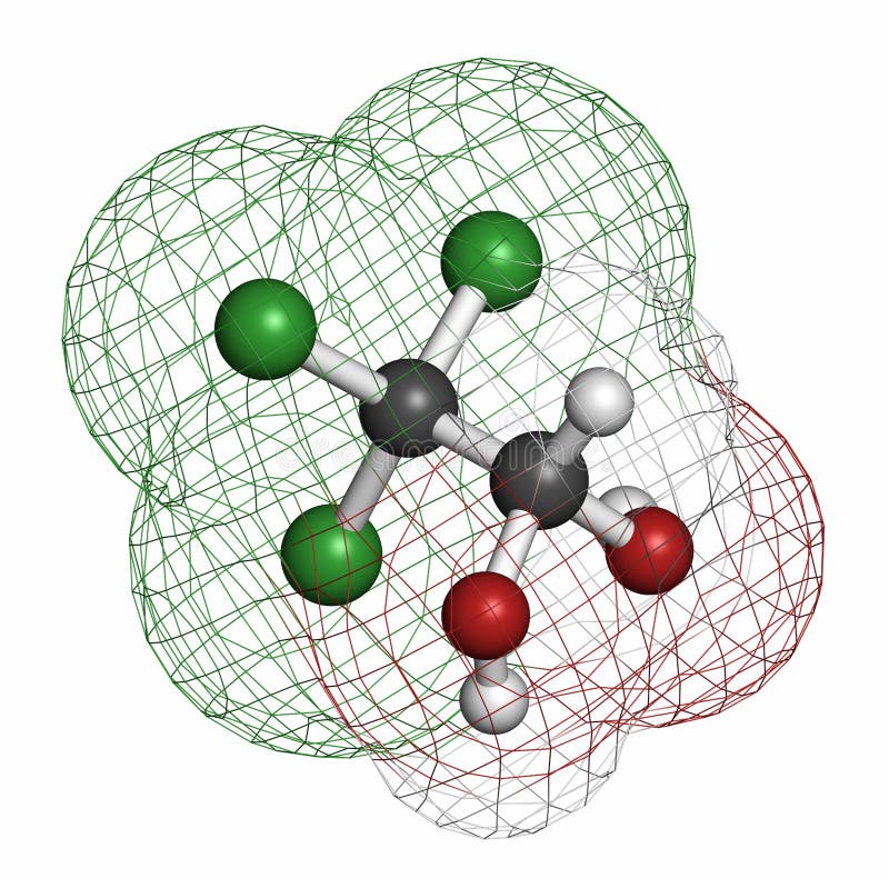 Chloral Hydrate Sedative and Hypnotic Drug Molecule. Skeletal Formula ...