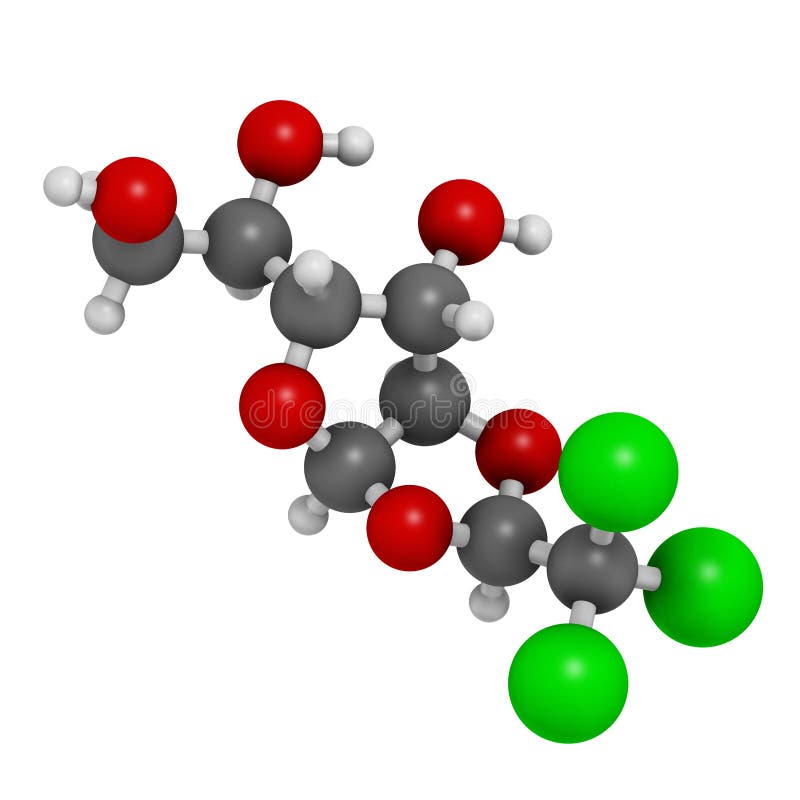 Chloralose Rodenticide Molecule Stock Vector - Illustration of ...
