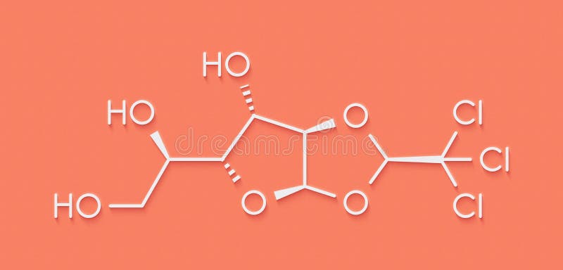 Chloralose Rodenticide Molecule Stock Vector - Illustration of ...