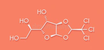 Chloralose Rodenticide Molecule. Skeletal Formula. Stock Illustration ...