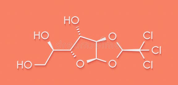 Chloralose Rodenticide Molecule. Skeletal Formula. Stock Illustration ...