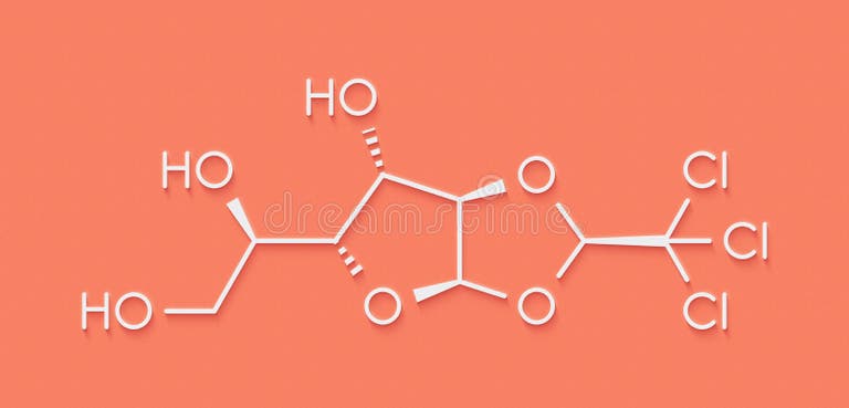 Chloralose Rodenticide Molecule. Skeletal Formula. Stock Illustration ...