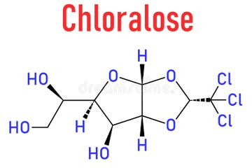 Chloralose Rodenticide Molecule. Skeletal Formula Stock Vector ...