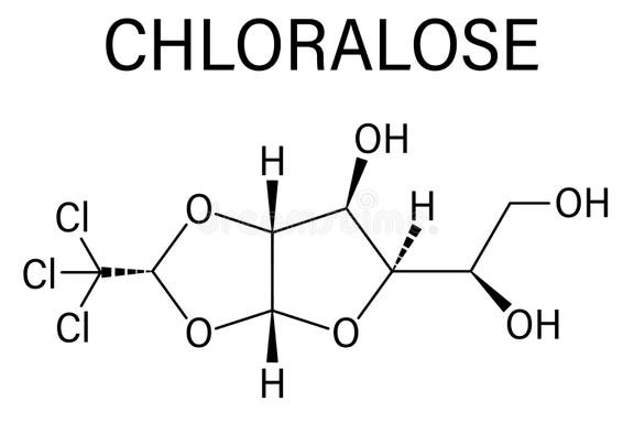 Chloralose Rodenticide Molecule. Skeletal Formula Stock Vector ...