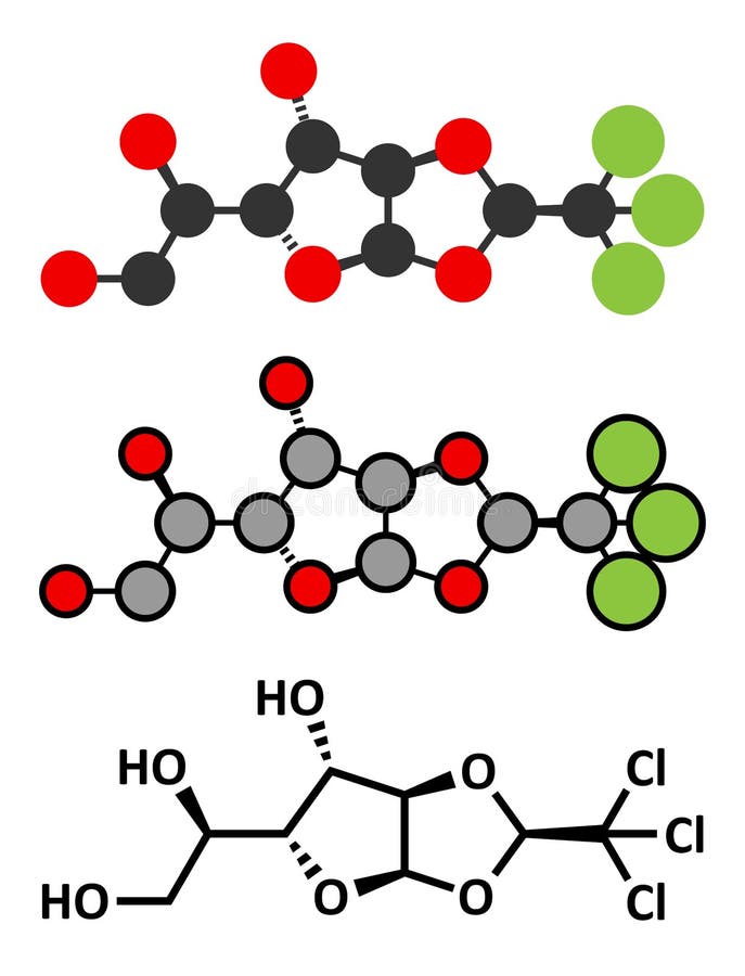 Chloralose Rodenticide Molecule Stock Vector - Illustration of ...