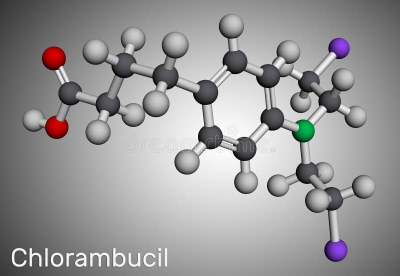Chlorambucil Molecule. it is Chemotherapy Agent Used in the Treatment ...