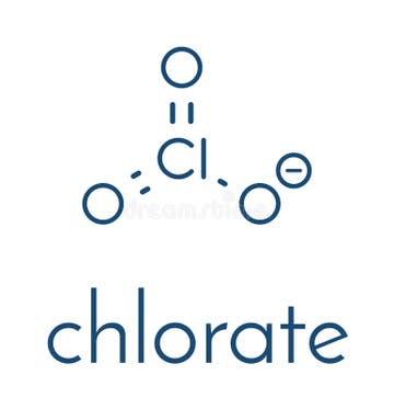 Chlorate Anion, Chemical Structure. Skeletal Formula. Stock Vector ...