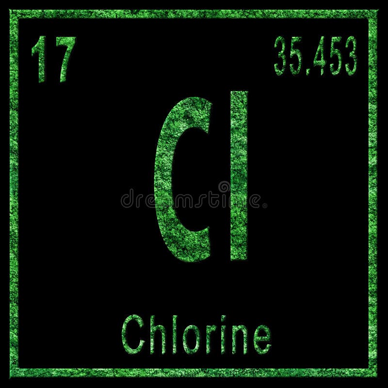 Chlorine Chemical Element, Green Edition Stock Illustration ...