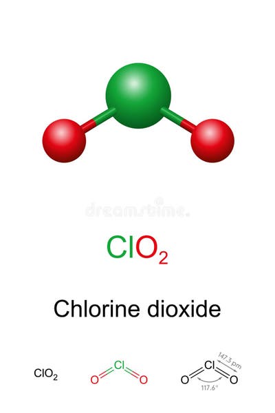 Chlorine Dioxide, ClO2, Ball-and-stick Model, Molecular and Chemical ...