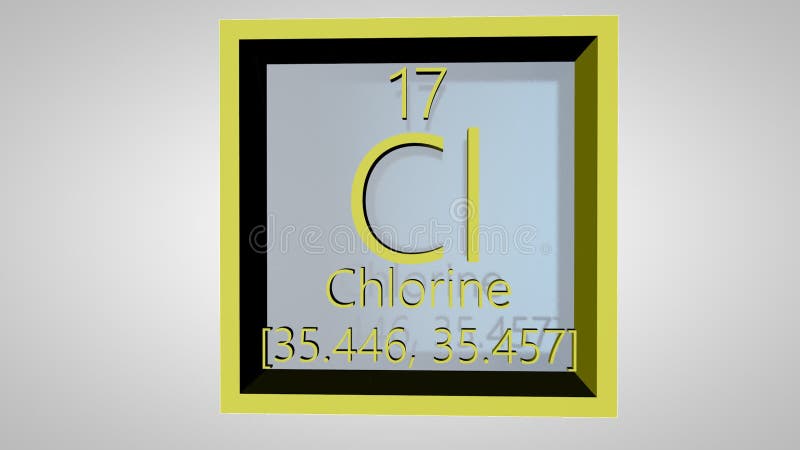 Chlorine. Element of the Periodic Table Stock Footage - Video of green ...