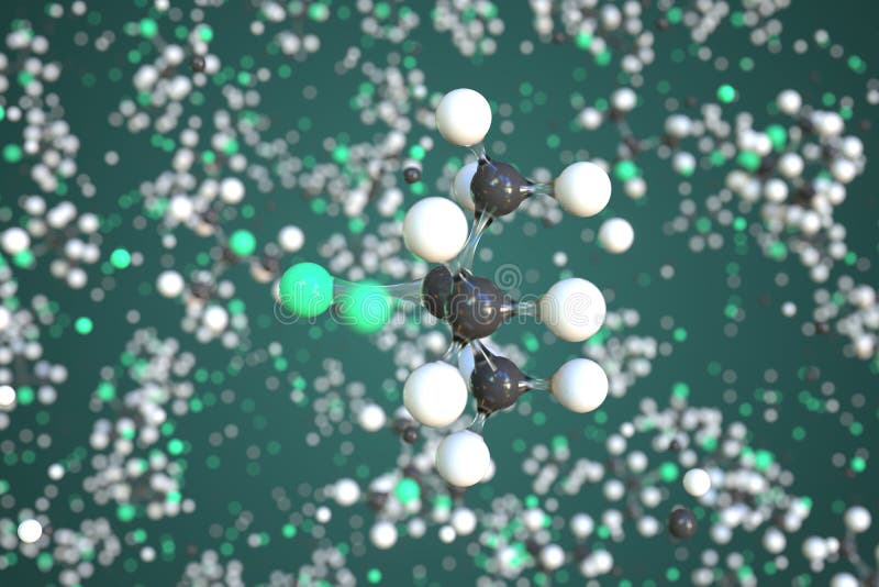 2-chloro-2-methylpropane Molecule, Conceptual Molecular Model ... 2-chloro-2-methylpropane Molecule, Conceptual Molecular Model ...