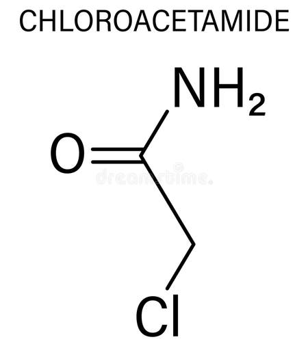 Chloroacetamide Preservative Molecule. Skeletal Formula Stock Vector ...