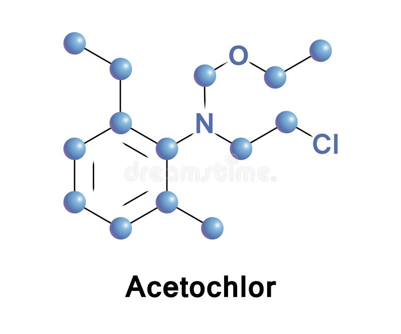 Chloroacetanilide Del Diserbante Di Acetochlor Illustrazione Vettoriale ...