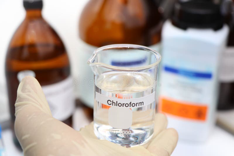 Chloroform in Glass, Chemical in the Laboratory Stock Image - Image of ...