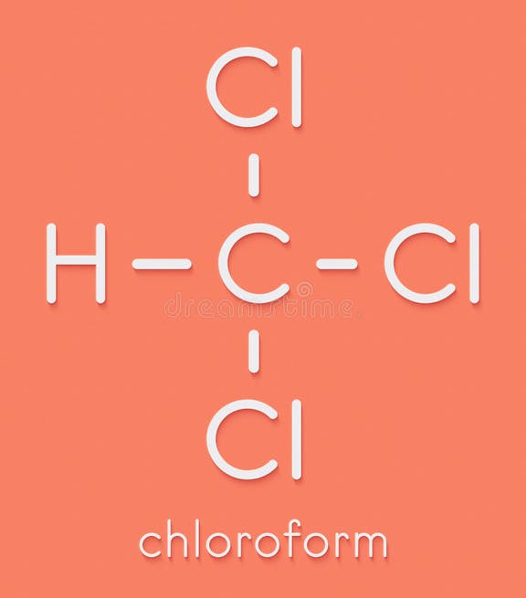 Chloroform Solvent Molecule. Skeletal Formula. Stock Illustration ...