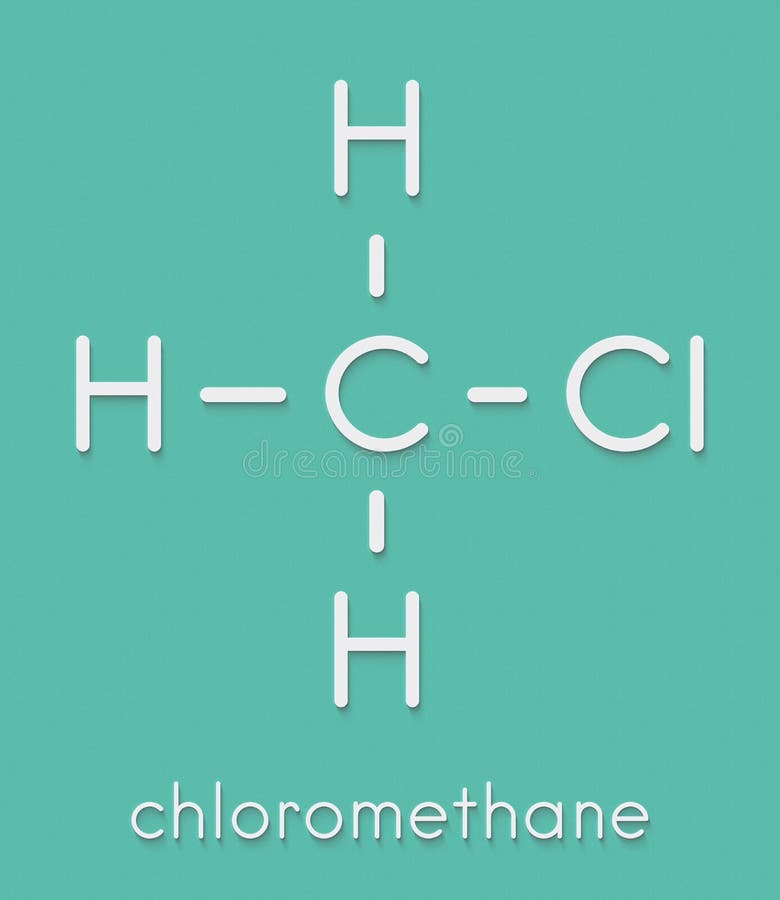 Chloromethane Methyl Chloride Molecule. Skeletal Formula. Stock ...