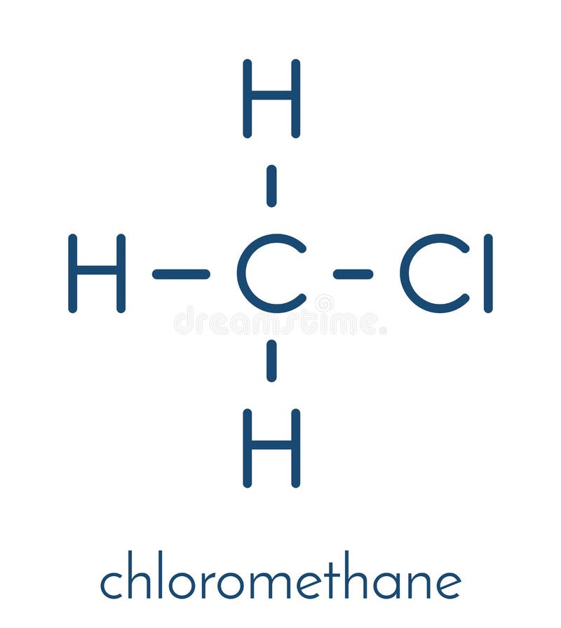 Methyl Chloride Molecular Structure Isolated on White Stock ...