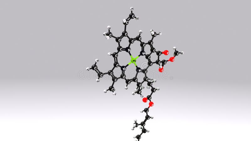 Chlorophyll B structure stock illustration. Illustration of chain ...