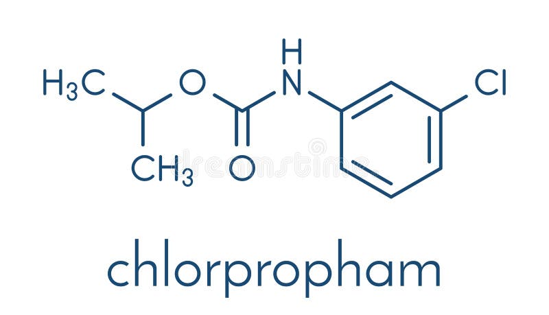 Chlorpropham Herbicide Molecule. Skeletal Formula. Stock Vector ...