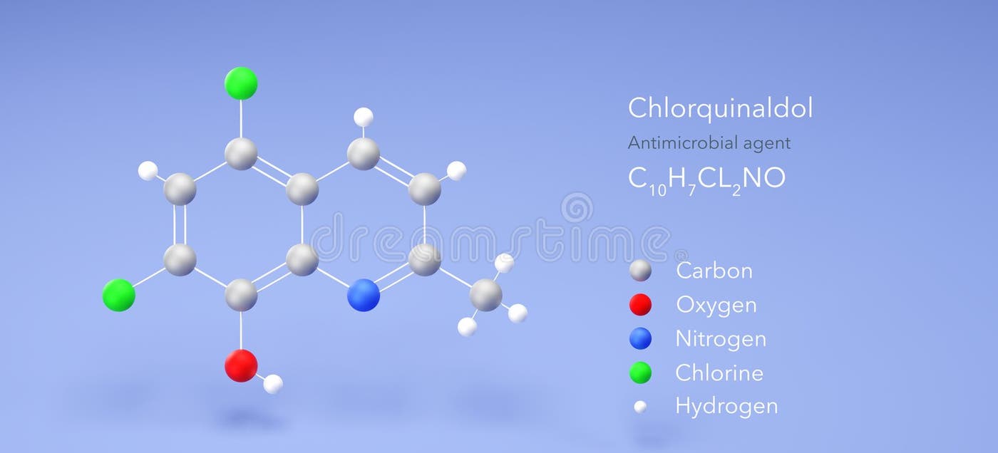 Chlorquinaldol Molecule Stock Illustrations – 4 Chlorquinaldol Molecule ...