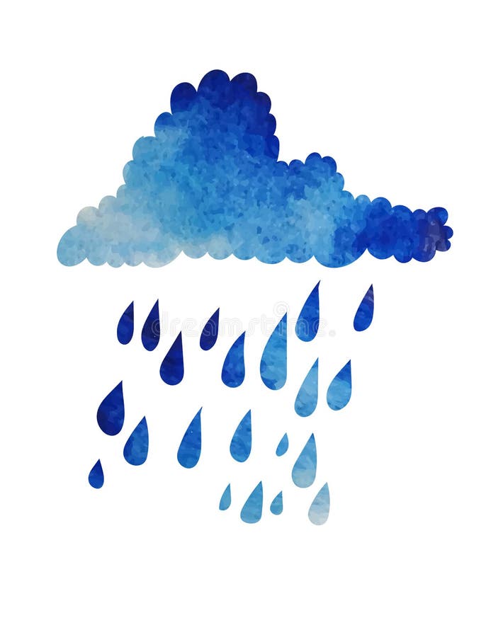 Chmura i deszcz ilustracja wektor. Ilustracja złożonej z arte - 49802966