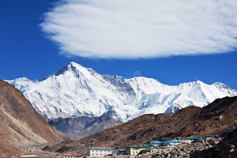 Cho Oyu stock photo. Image of landscape, mount, snow - 54164342