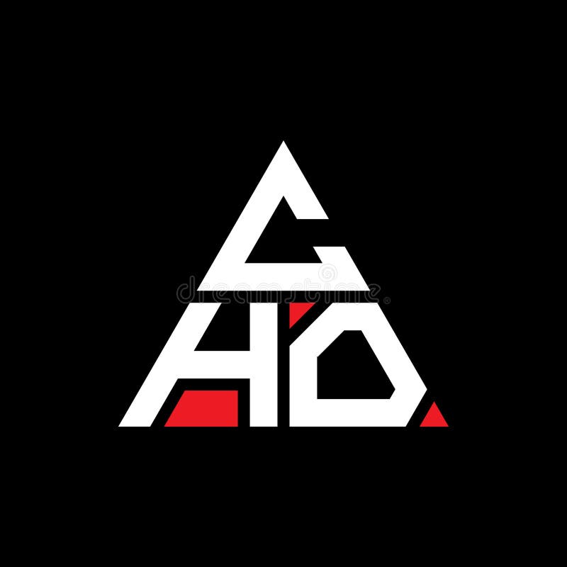 CHO Triangle Letter Logo Design with Triangle Shape. CHO Triangle Logo ...