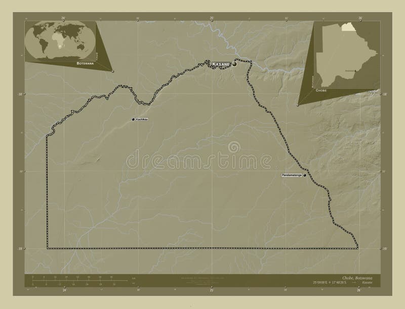 Chobe, Botswana. Wiki. Labelled Points of Cities Stock Illustration ...