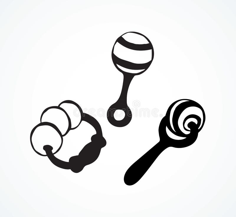 Chocalho Desenho do vetor ilustração do vetor. Ilustração de projeto ...