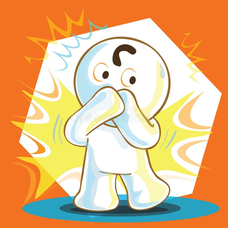 Gullig Tystnademoticon, Emoji, Smiley - Vektorillustration Vektor ...