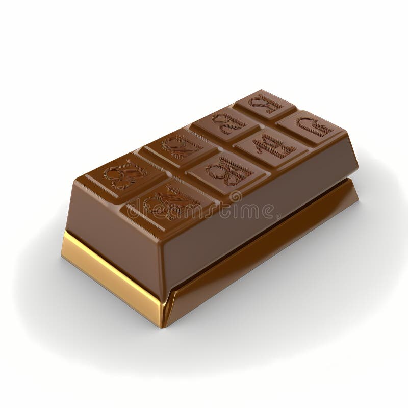 Choco Bar 3D Illustration. Generative AI Stock Illustration ...