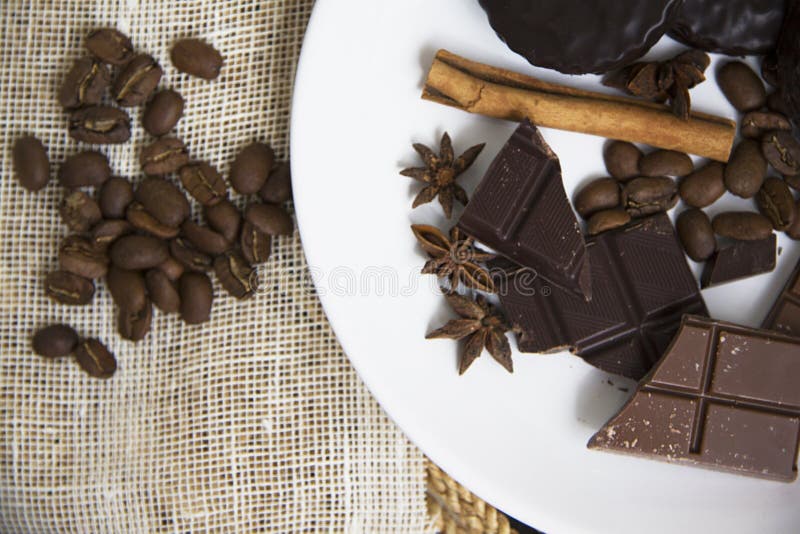Choco with Coffee and Cinnamon 33 Stock Photo - Image of cocoa ...