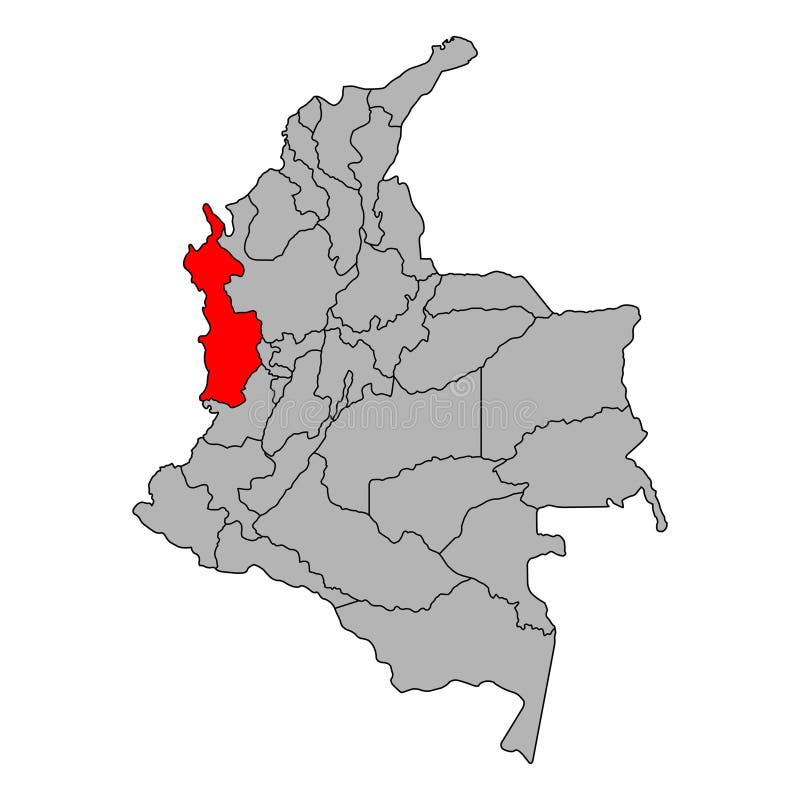 Choco of Colombia Map Shape, Travel Web Flat Concept Icon Vector ...