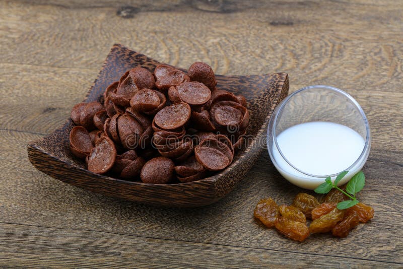Choco corn flakes stock image. Image of breakfast, chocolate - 111770461