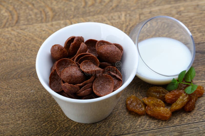 Choco corn flakes stock image. Image of isolated, chocolate - 111794149
