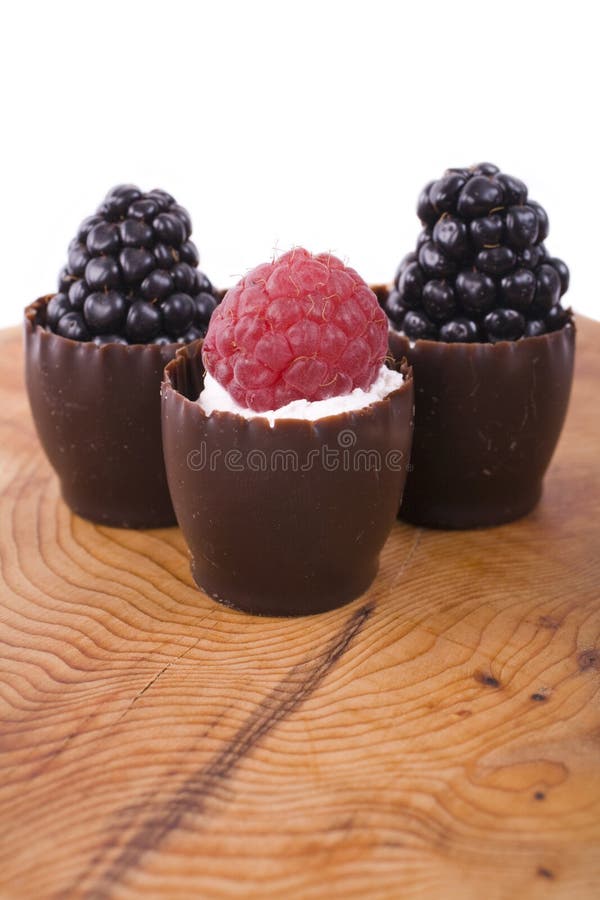 Choco Cups stock photo. Image of chocolate, berry, grain - 8797134