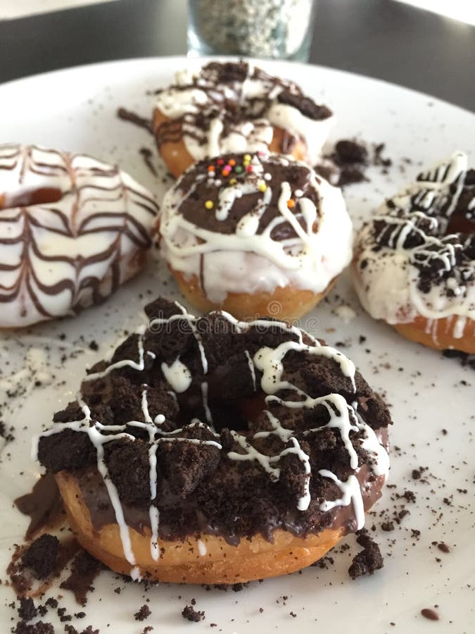 Choco Oreo Donuts stock image. Image of choco, delicious - 239556315